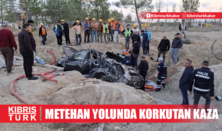 Metehan yolunda korkutan kaza... - Kıbrıs Türk Haber
